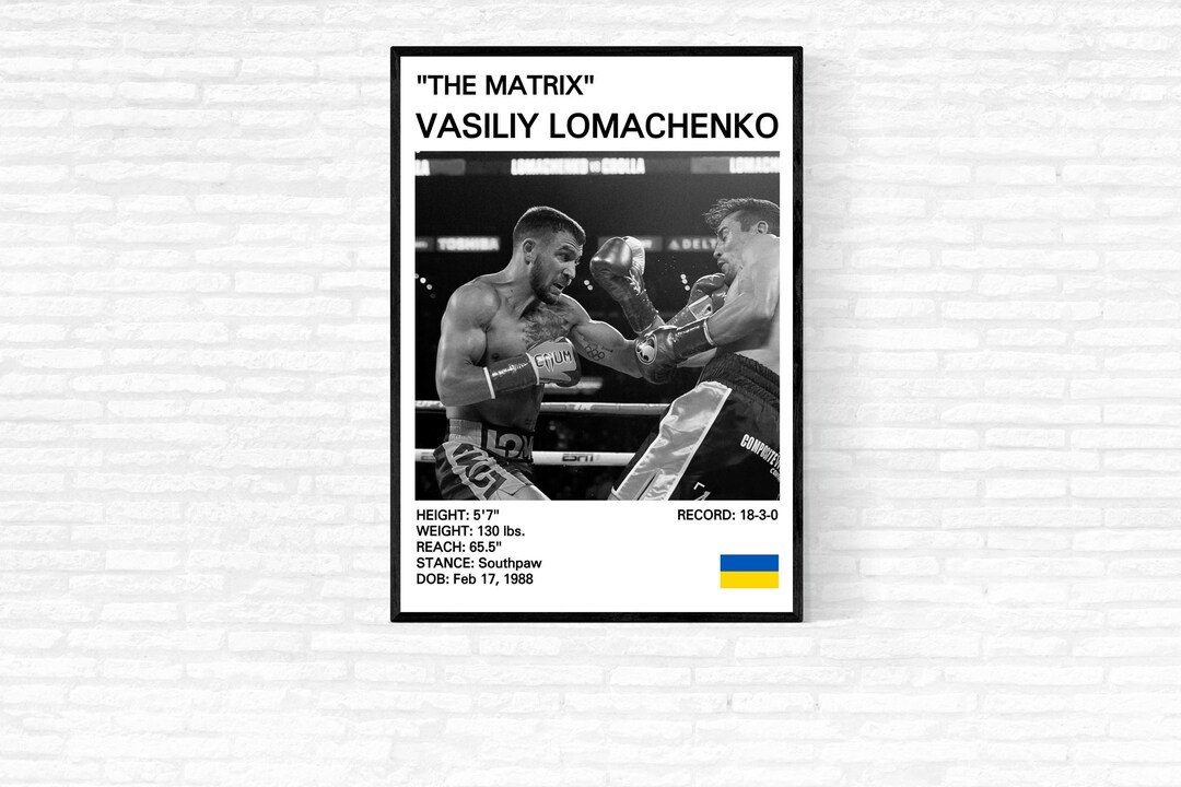 Vasiliy Lomachenko Poster, Vasiliy Lomachenko Print, Ukraine Boxing ...