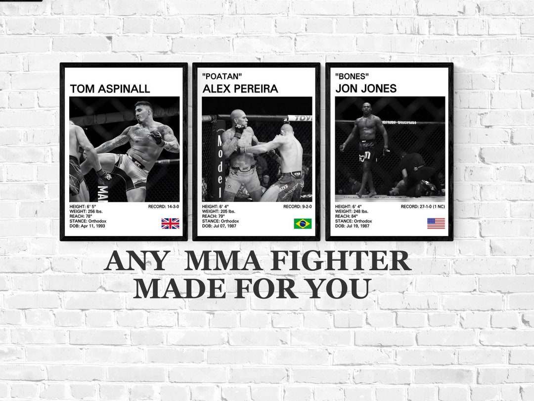 CUSTOM MMA POSTER, Choose Any Fighter, Made for You, Personalised Order ...