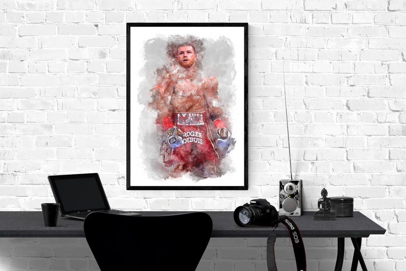Canelo Alvarez Poster, Canelo Saul Alvarez Boxing Print, Boxing Posters ...