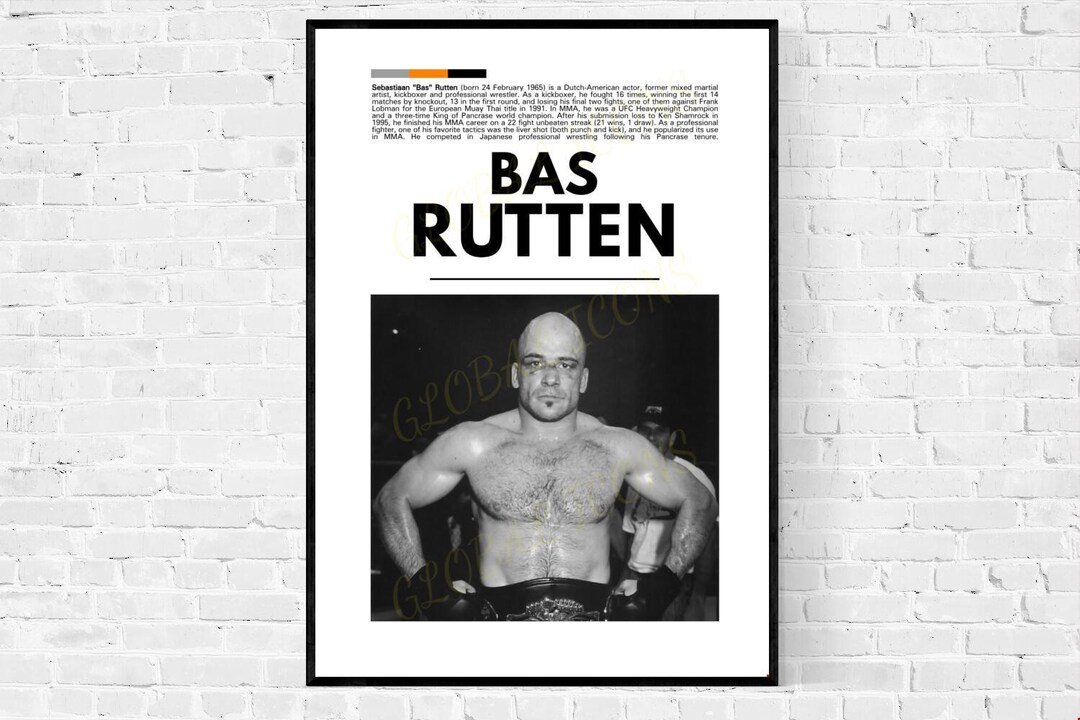Bas Rutten MMA Print: Knockout Poster for Fans - Etsy