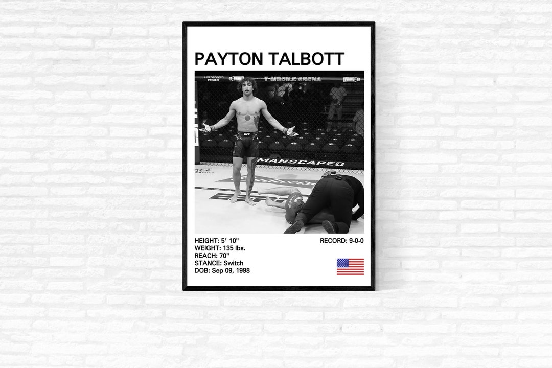 Payton Talbott Poster, Payton Talbott Druck, MMA Poster, Mixed Martial ...
