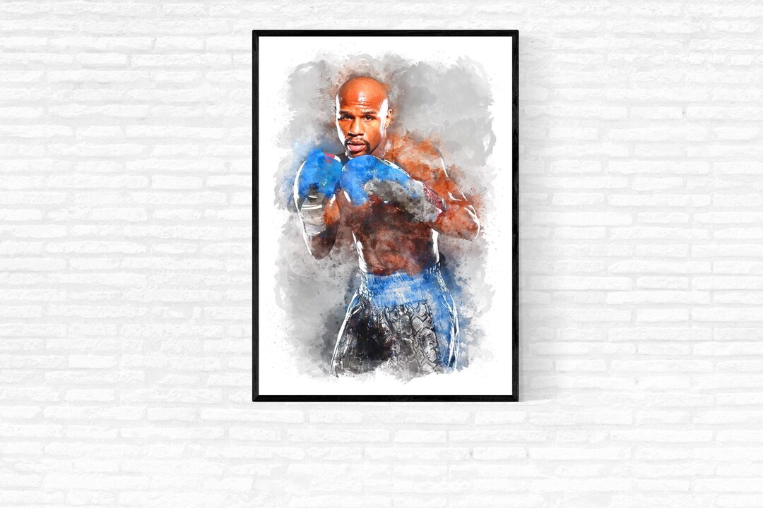 Floyd Mayweather Poster, Watercolour Floyd Money Mayweather Print ...
