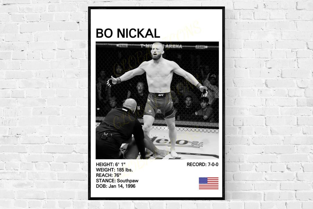 Bo Nickal Poster: MMA Fan Gift - Etsy