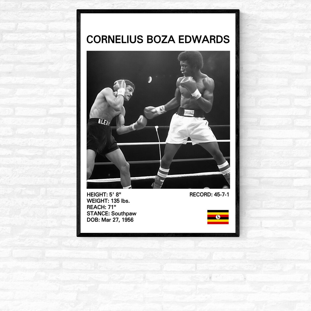 Cornelius Boza Edwards Poster, Boza Boxing Print, Boxing Posters ...