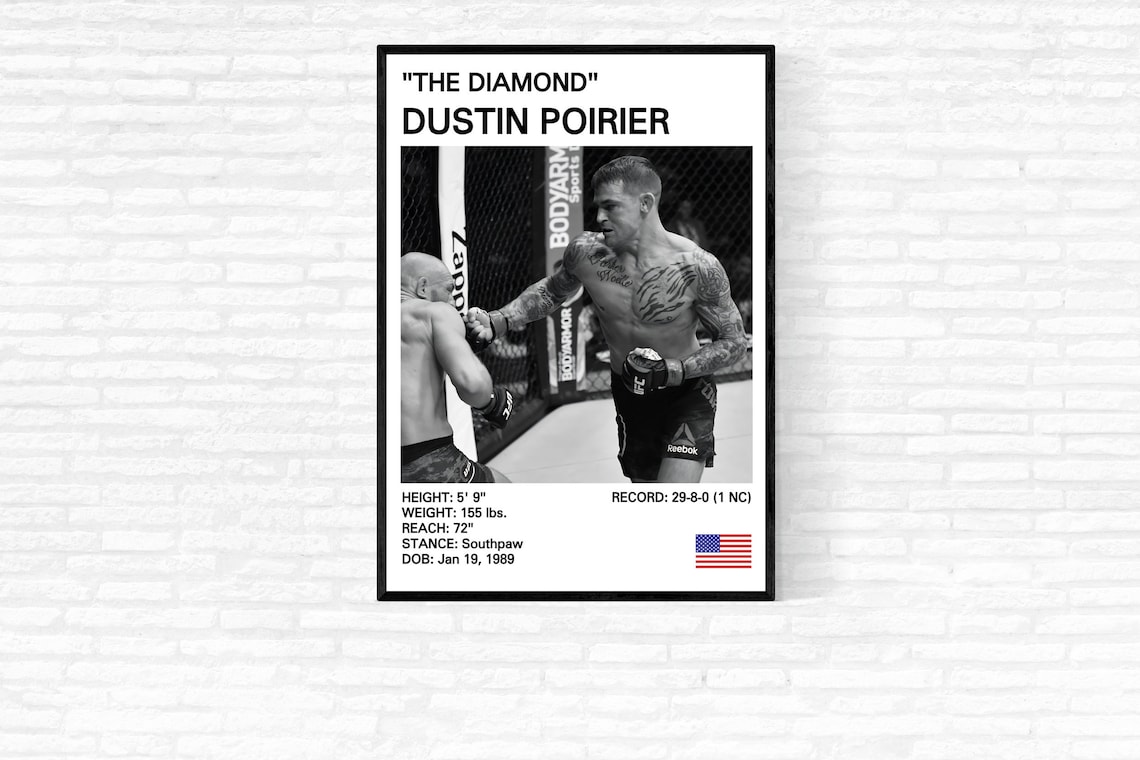 Dustin Poirier Poster, Dustin Poirier Prints, MMA Poster, the Diamond ...