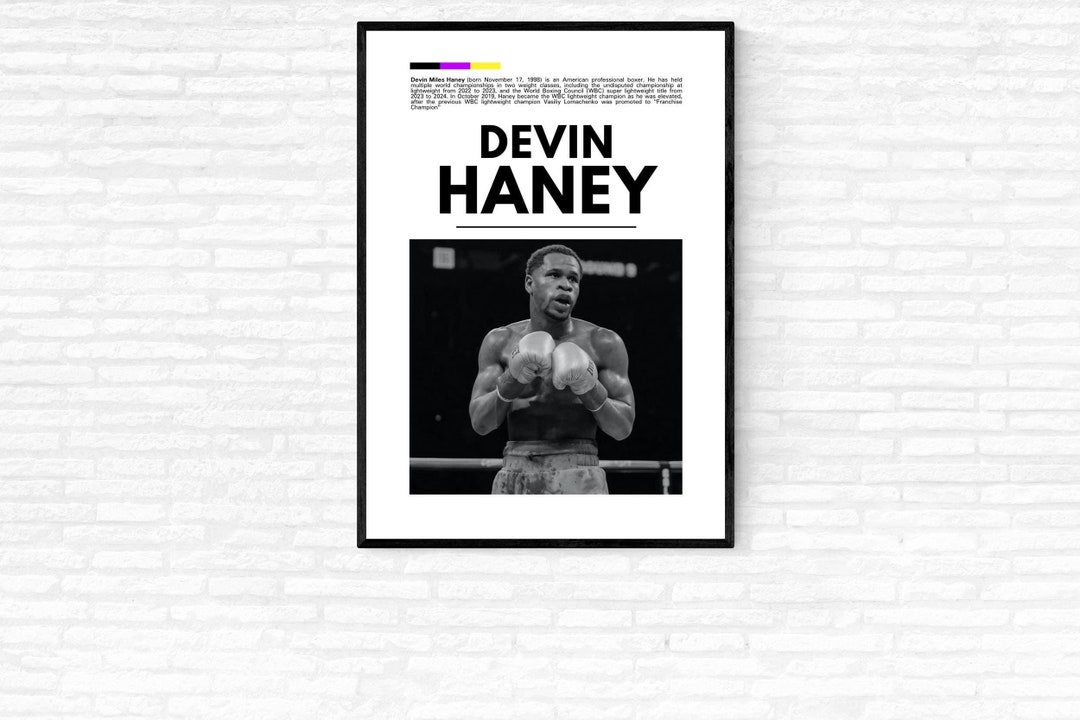Devin Haney Print, Devin Haney Poster, Devin the Dream Haney Boxing ...