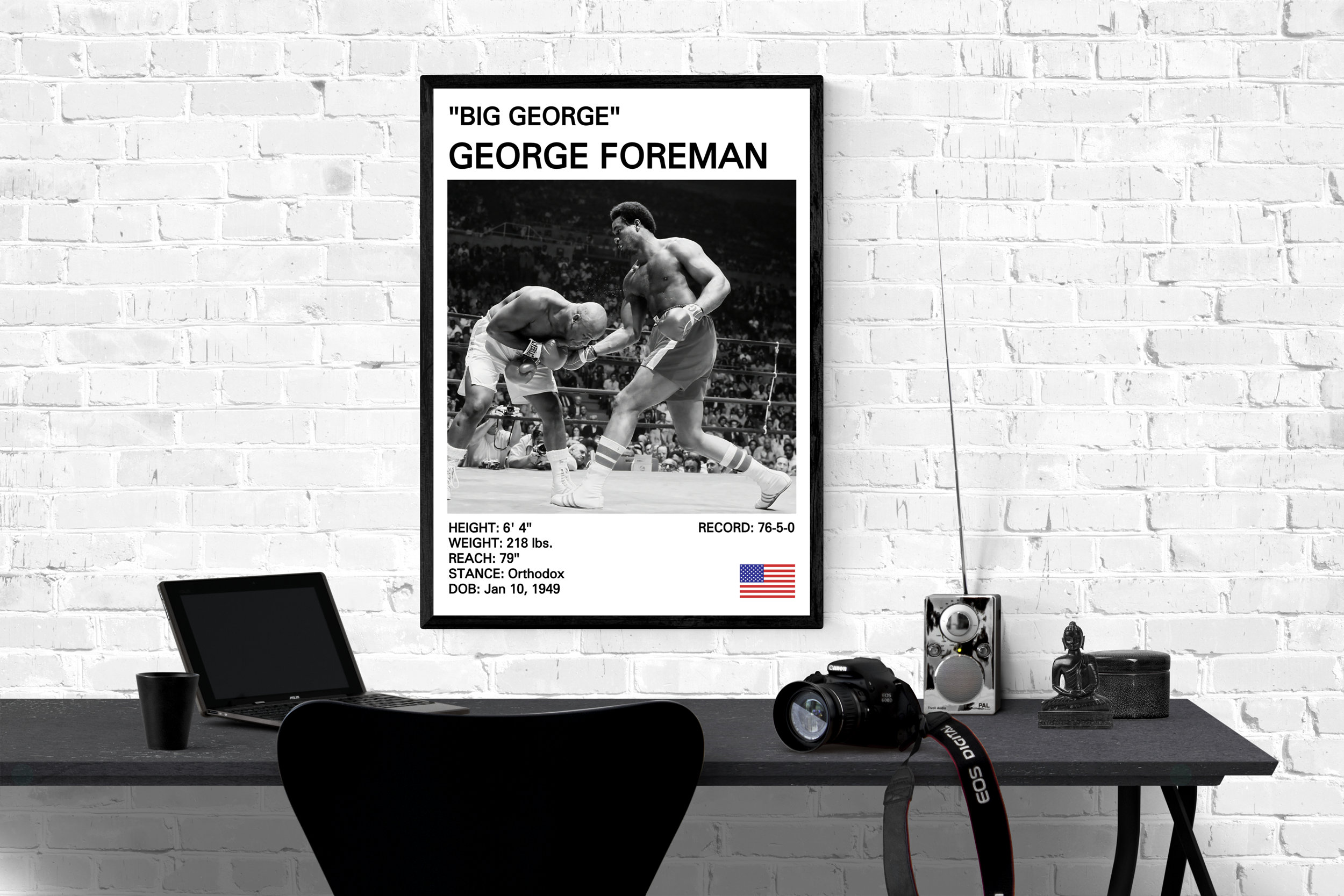 George Foreman Poster, George Foreman Print, Boxing Poster, Boxing Art ...