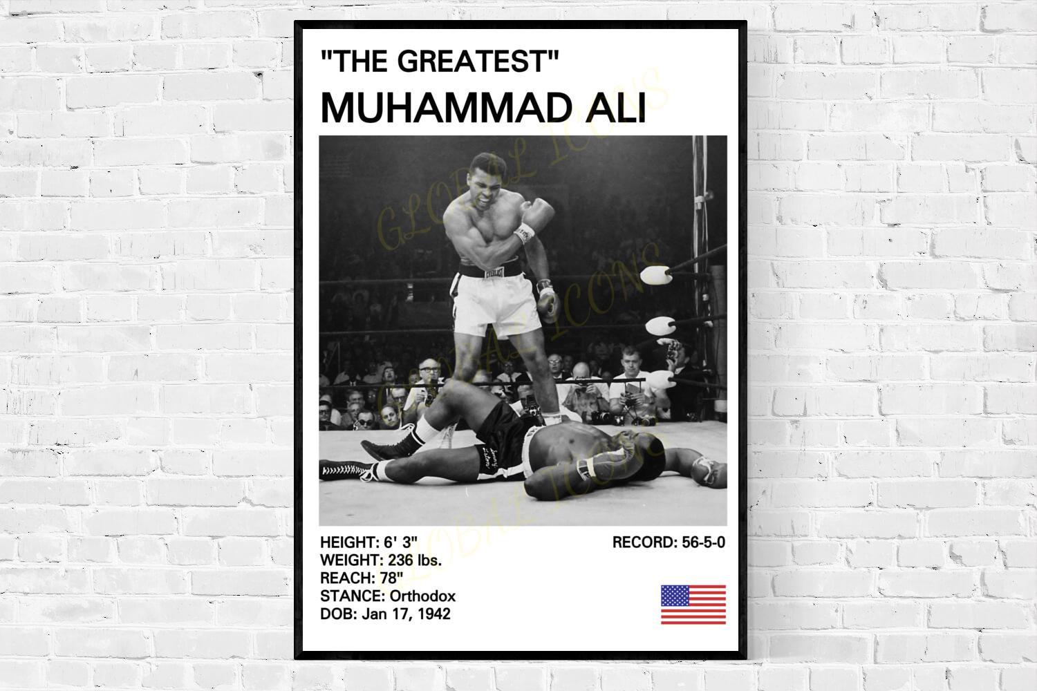 Muhammad Ali Boxing Poster: Vintage Boxing Art Print - Etsy