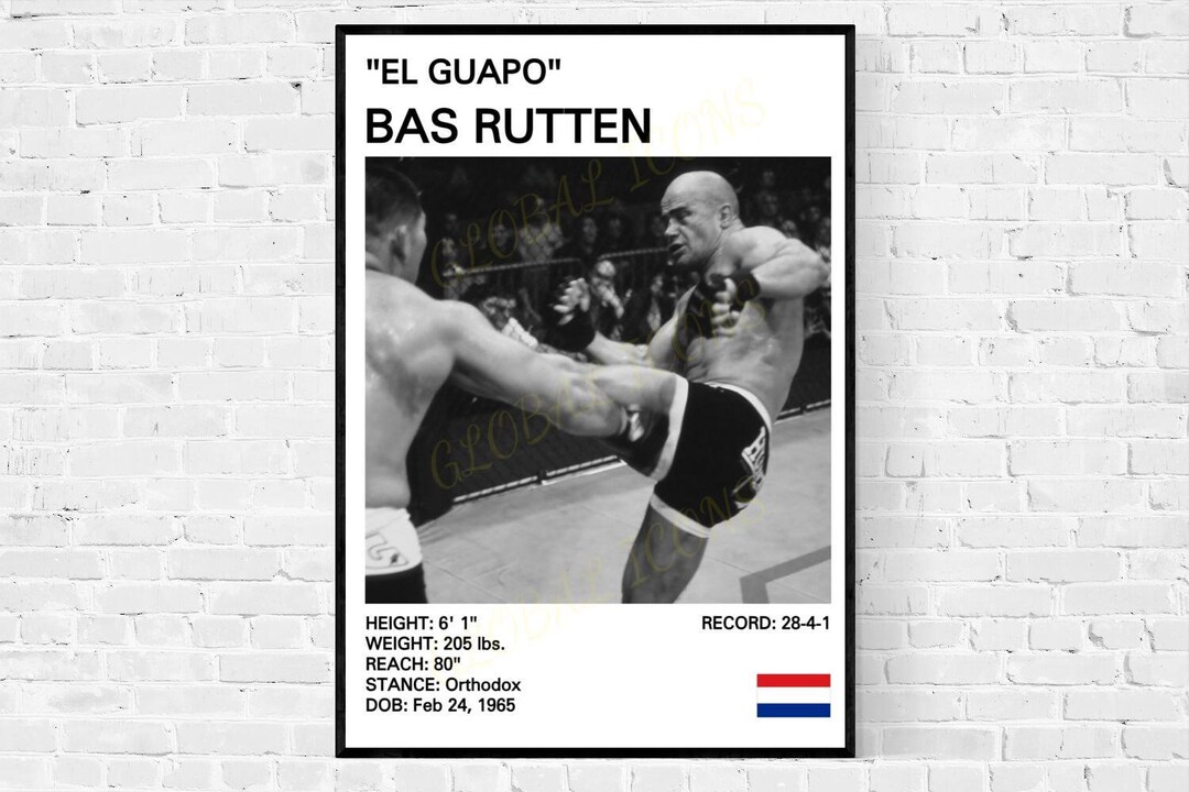 Bas Rutten MMA Poster: Global Icons Print - Etsy