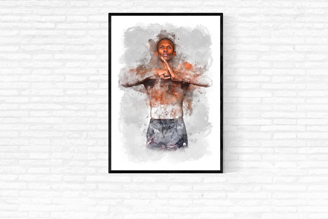 Izzy Adesanya Print, Izzy Adesanya Watercolour Poster, Stylebender, MMA ...