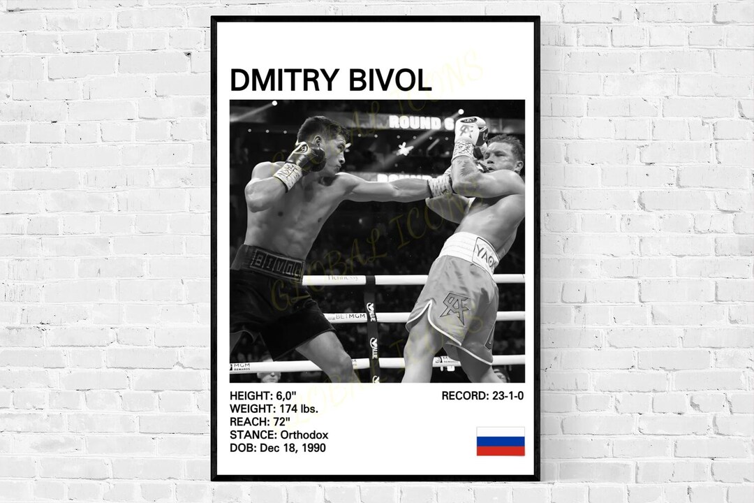 Dmitry Bivol Poster, Dmitry Bivol Boxing Print, Boxing Posters, Boxing ...