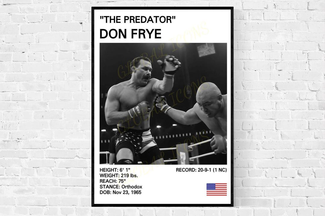 Don Frye MMA Poster: "the Predator" - Fan Art Print - Etsy