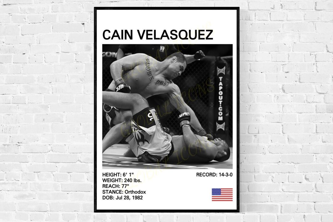 Cain Velasquez MMA Poster: Mixed Martial Arts Print - Etsy