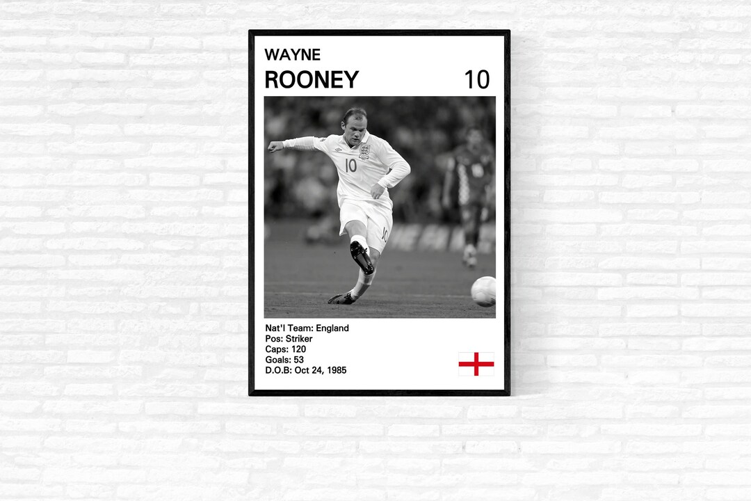 Wayne Rooney Poster, Wayne Rooney Print, Football Posters, Football ...