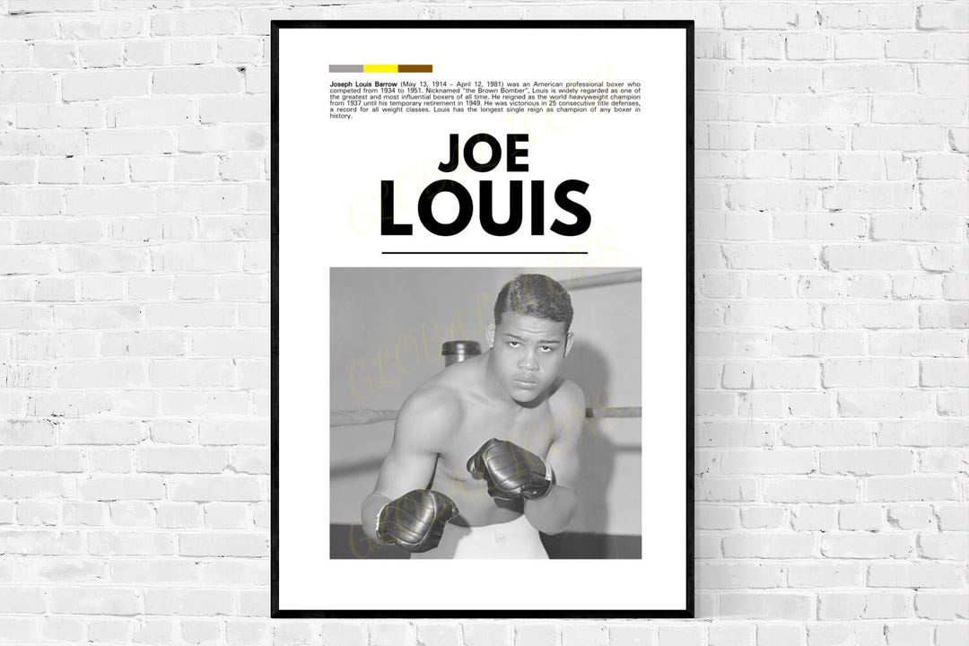 Joe Louis Print, Joe Louis Poster, Boxing Poster - Etsy UK