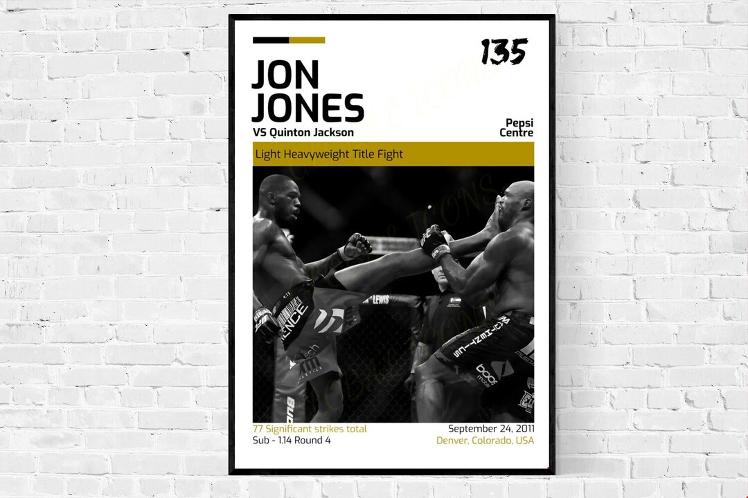 Jon Jones V Rampage Jackson MMA Poster - Etsy