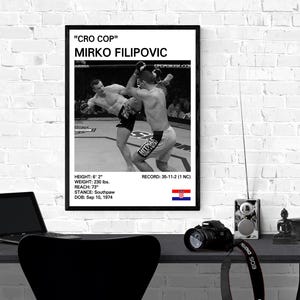 Cro Cop Poster, Mirko Filipovic Print, MMA Prints, Mixed Martial Arts ...