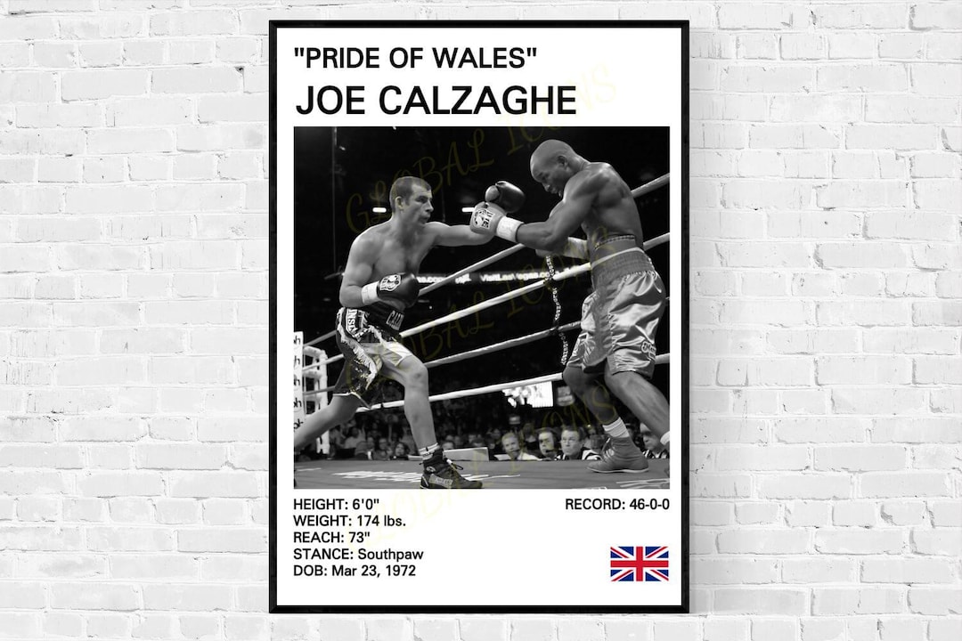 Joe Calzaghe Boxing Print: Pride of Wales Poster - Etsy