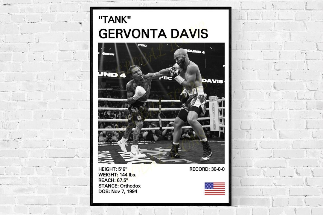 Gervonta 'tank' Davis Boxing Poster: Semi-gloss Print - Etsy UK