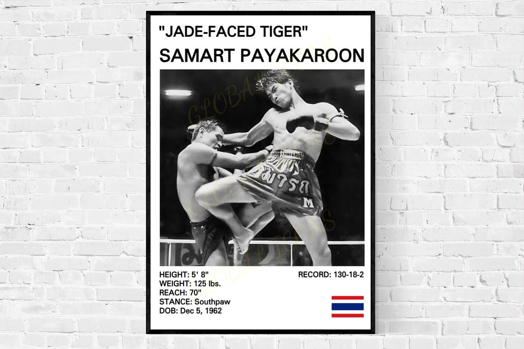 Payakaroon Poster, Samart Payakaroon Print, Muay Thai Posters, Muay ...