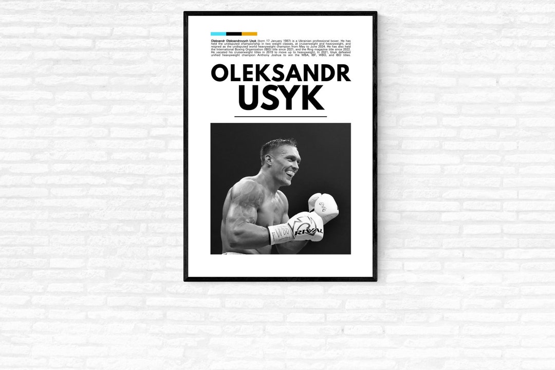 Oleksandr Usyk Print, Oleksandr Usyk Poster, Boxing Poster - Etsy