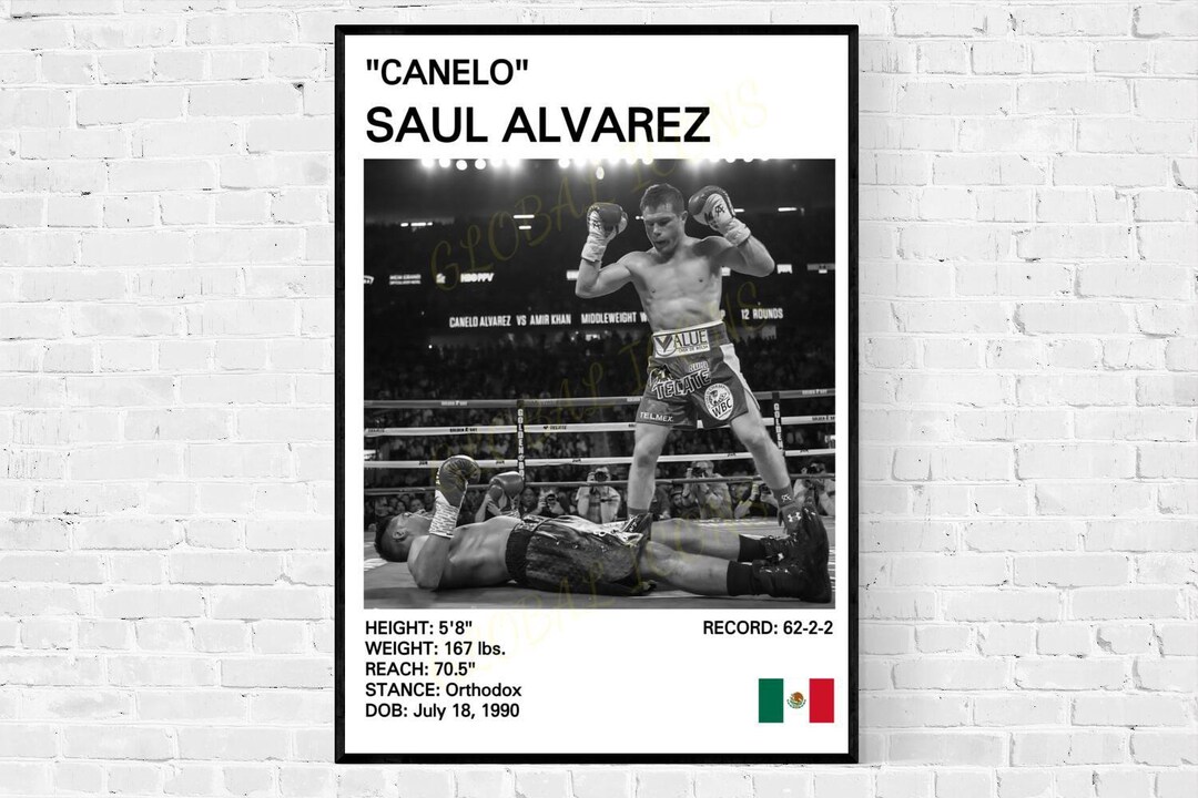 Canelo Alvarez Poster, Canelo Saul Alvarez Boxing Print, Boxing Posters ...
