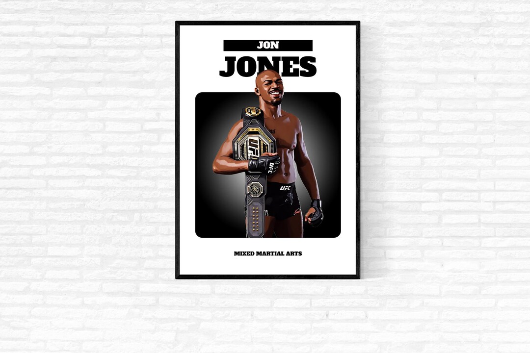 Jon Jones Poster, Jon Bones Jones Print, MMA Jon Jones, Man Cave, Gift ...