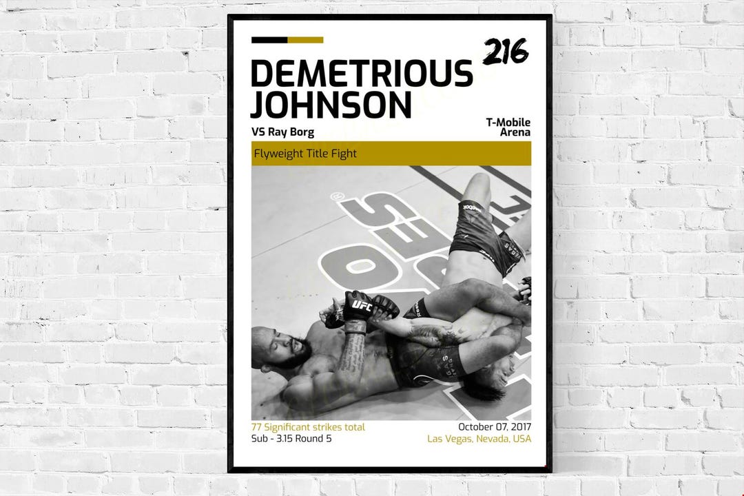 Demetrious Johnson V Ray Borg MMA Poster - Etsy