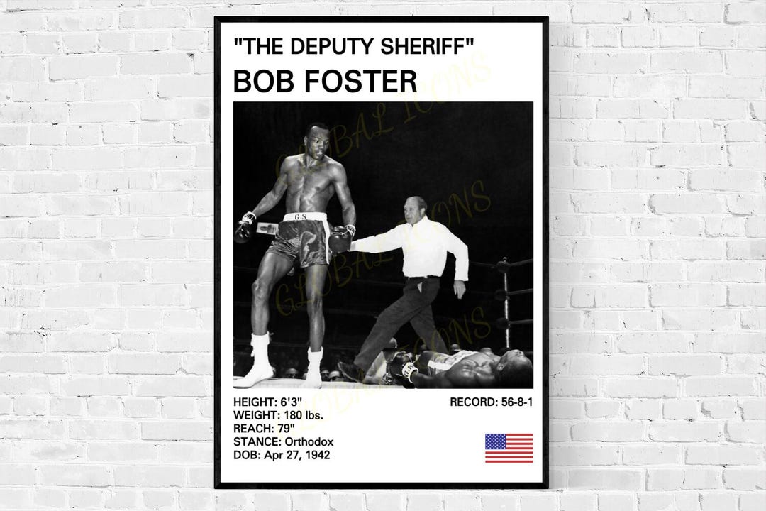 Bob Foster Boxing Poster: Vintage Print, Boxing Gift - Etsy