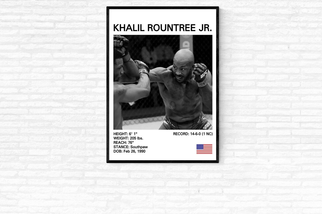 Khalil Rountree Poster, Khalil Rountree Print, MMA Print, MMA Gifts - Etsy