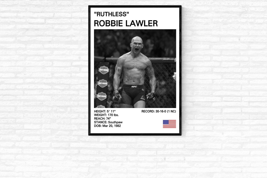 Robbie Lawler Poster, Robbie Lawler Print, MMA Print, Mixed Martial ...