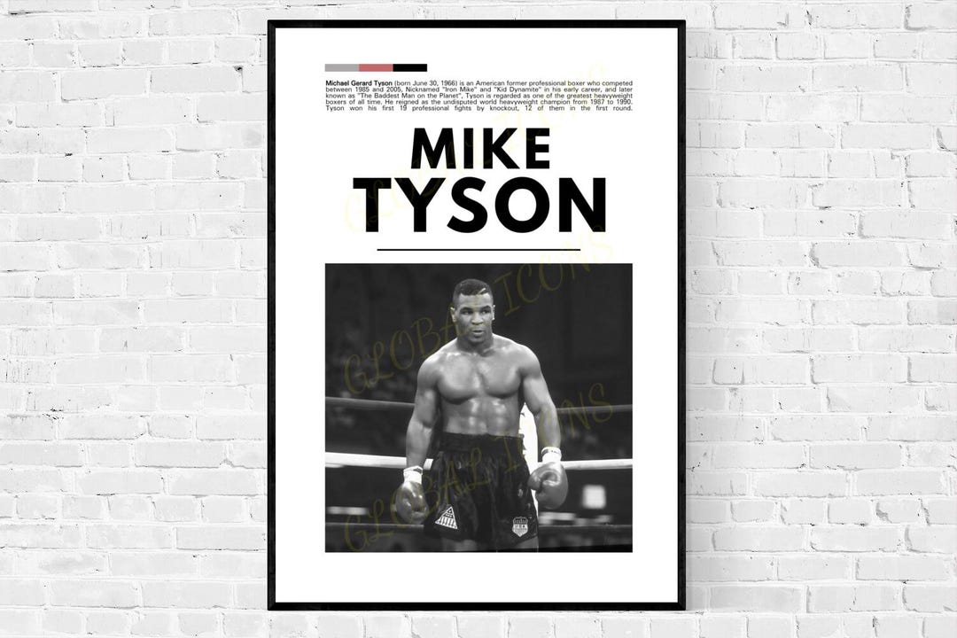 Mike Tyson Print, Mike Tyson Poster, Iron Mike Tyson Boxing Poster - Etsy