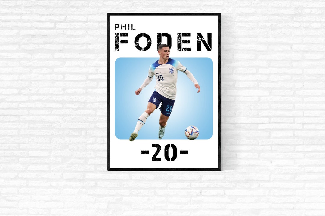 Phil Foden Poster, Phil Foden Print, Football, Soccer, England - Etsy