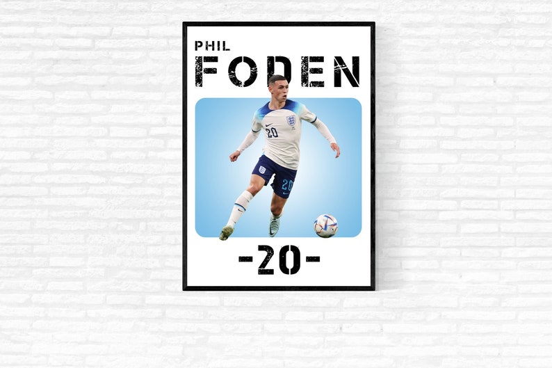 Phil Foden Poster, Phil Foden Print, Football, Soccer, England - Etsy UK