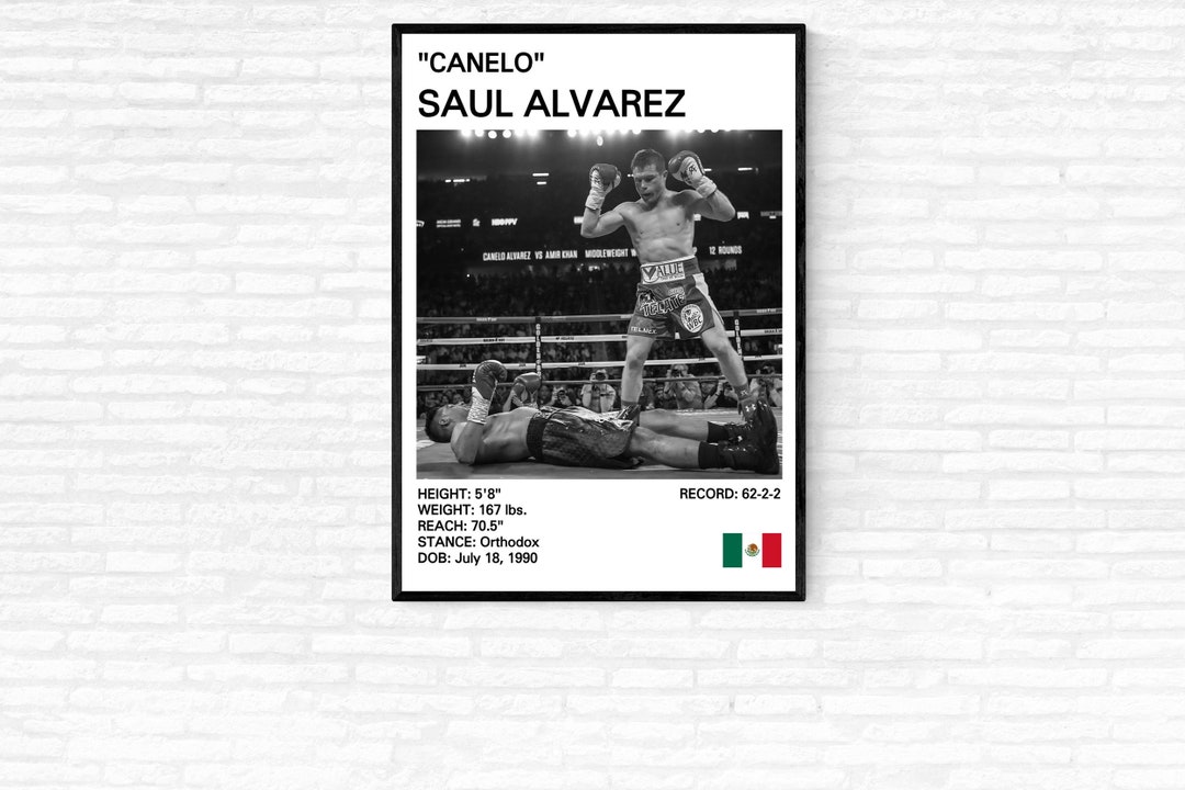 Canelo Alvarez Poster, Canelo Saul Alvarez Boxing Print, Boxing Posters ...