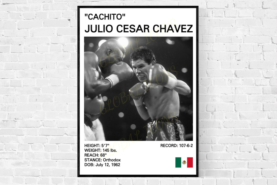 Julio Cesar Chavez Poster, Julio Cesar Chavez Boxing Print, Boxing ...