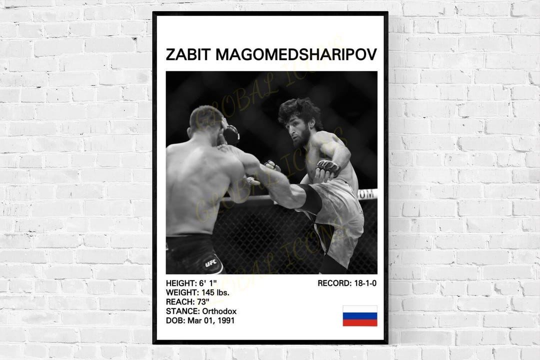 Zabit Magomedsharipov MMA Poster: Global Icons Print - Etsy