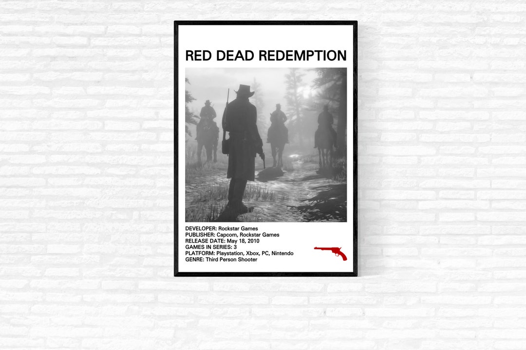 Red Dead Redemption Poster, Red Dead Redemption Print, Gaming Poster ...