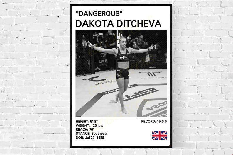 Dakota Ditcheva MMA Poster, Female MMA - Etsy