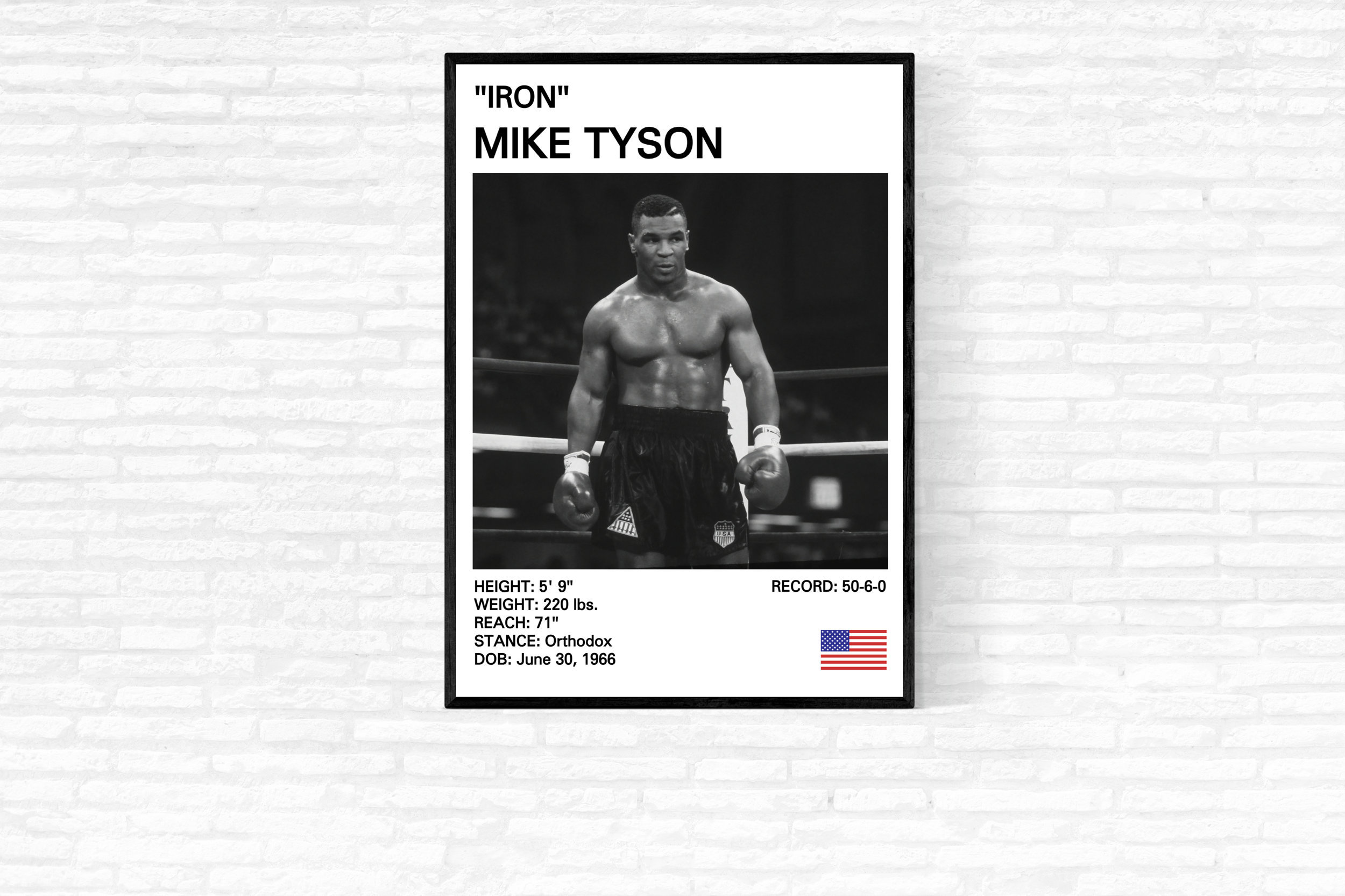 Mike Tyson Poster, Mike Tyson Print, Iron Mike Tyson Boxing Poster ...