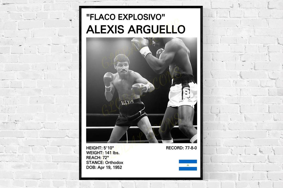 Alexis Arguello Boxing Poster: 'flaco Explosivo' Print - Etsy