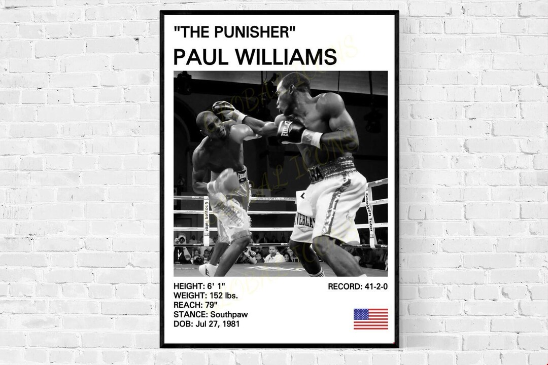 Paul Williams Boxing Poster: Boxing Print - Etsy