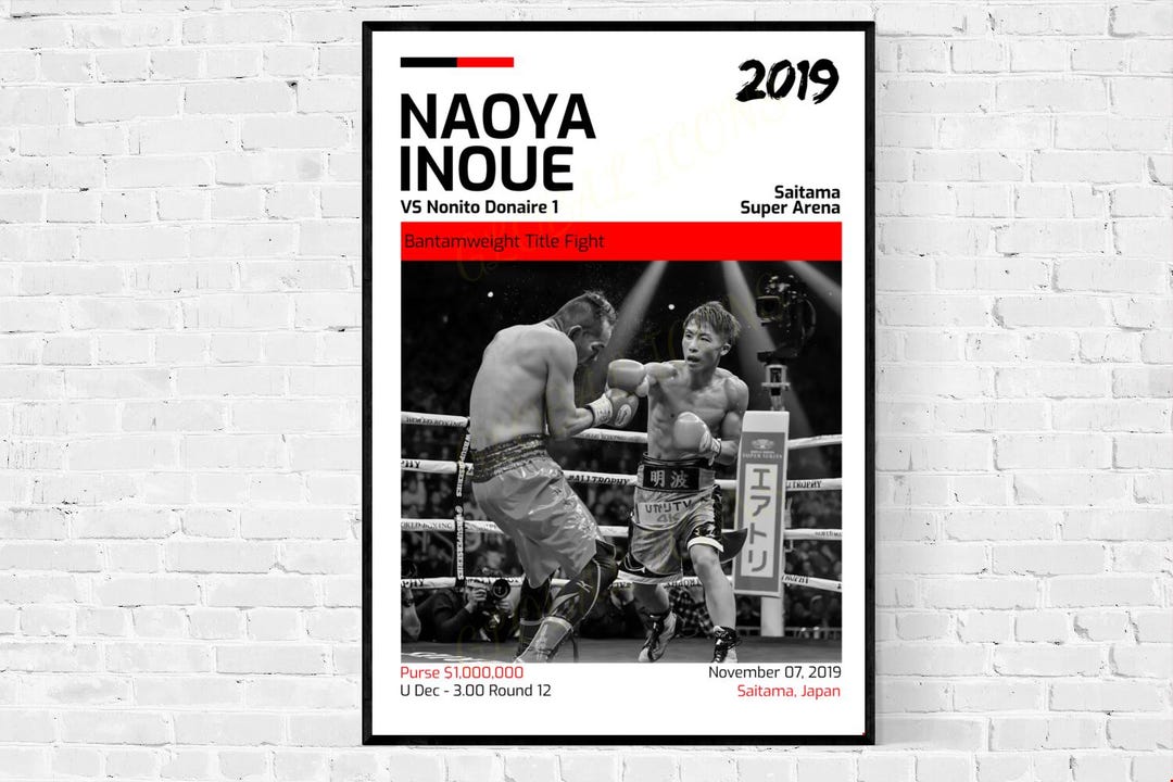 Naoya Inoue V Nonito Donaire 1, Boxing Posters, Boxing Gifts - Etsy