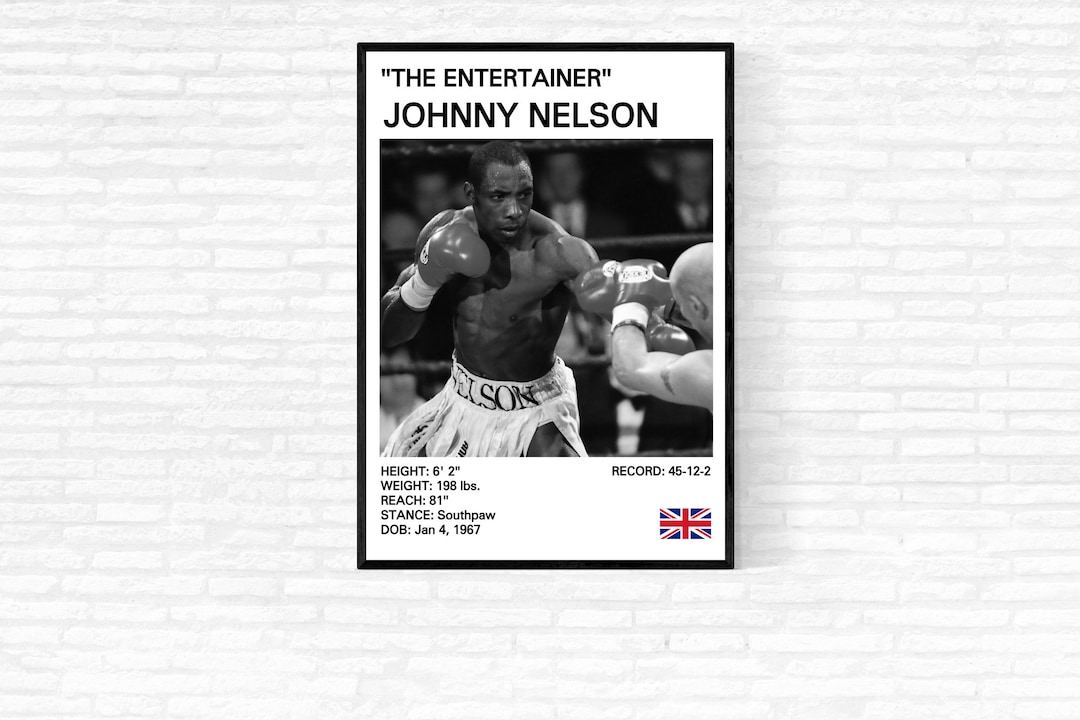 Johnny Nelson Poster, Johnny Nelson Print, Boxing Poster, Boxing Art - Etsy
