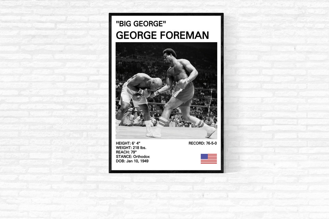 George Foreman Poster, George Foreman Print, Boxing Poster, Boxing Art ...