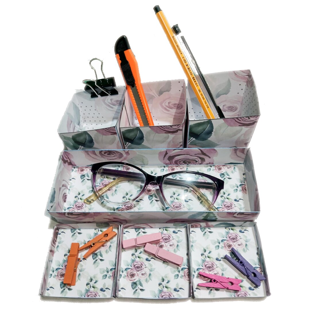 Printable Desk Organizer DIY Paper Desk Organizer Digital - Etsy