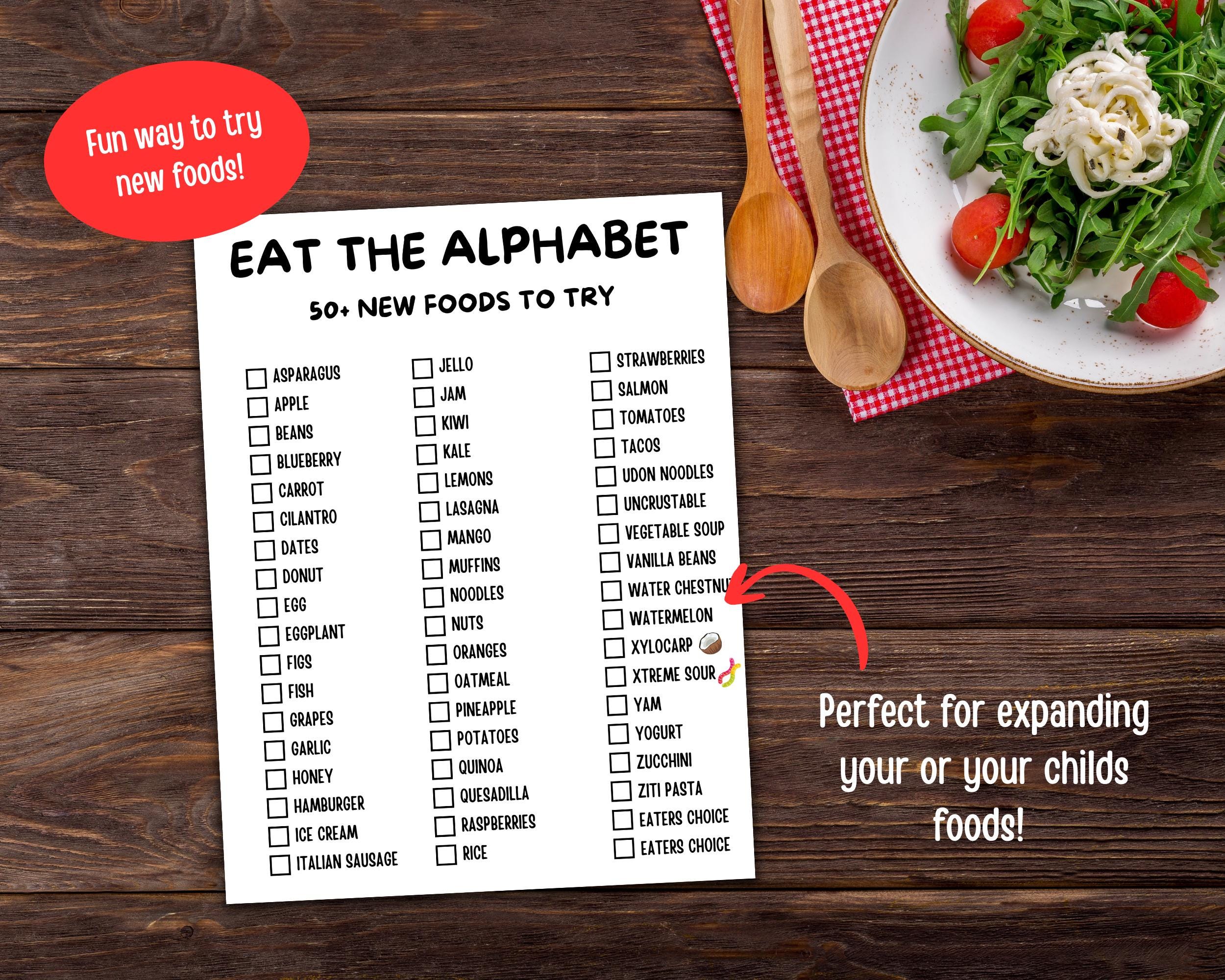 Picky Eater Chart & Food Tracker for Kids – 4 Printable Pages, Reward ...