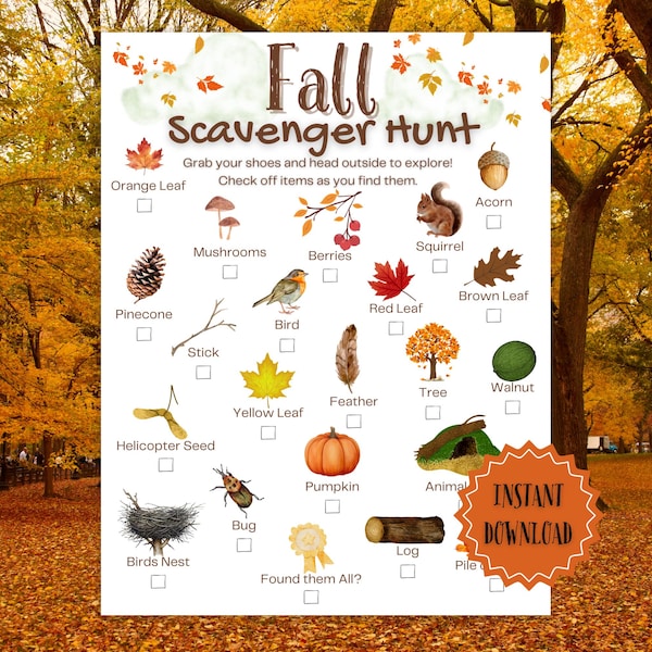 Nature Scavenger Hunt - Etsy
