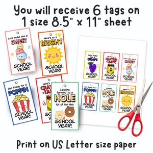 Back to School Printable Gift Tags – Fun & Colorful Classroom Favor ...