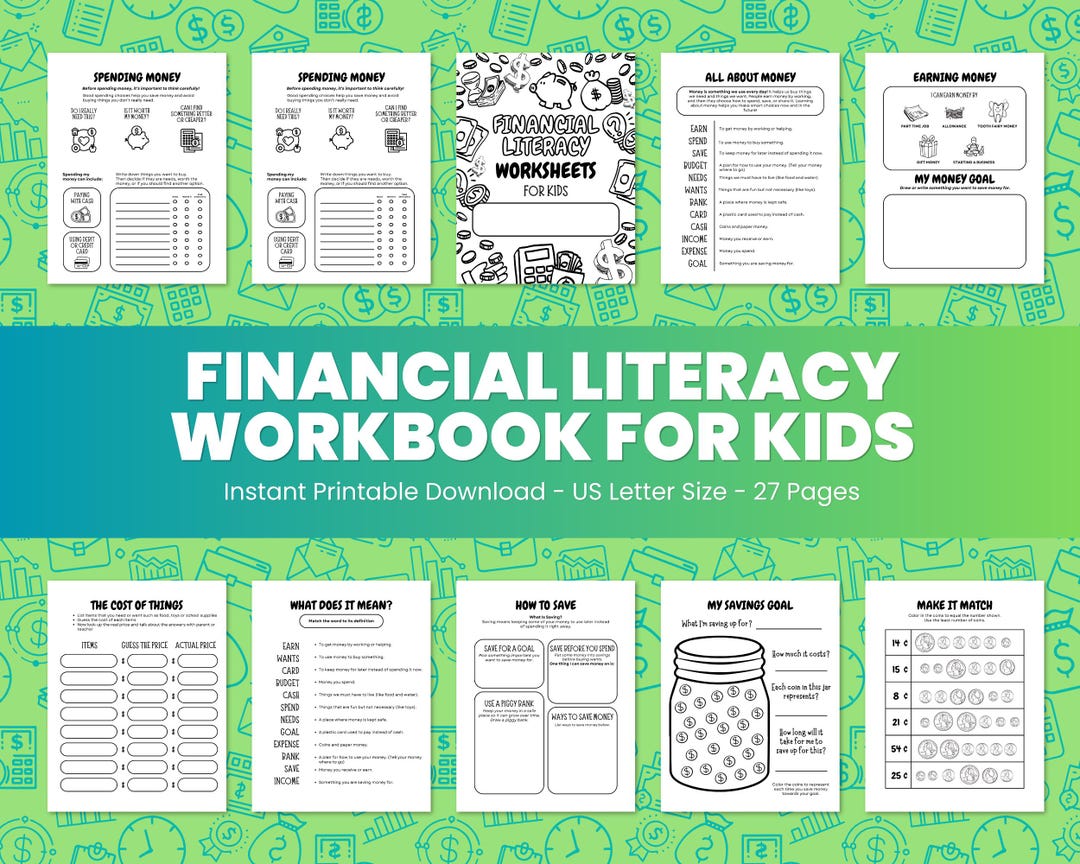 Financial Literacy Worksheets for Kids | Money Activities, Budgeting ...